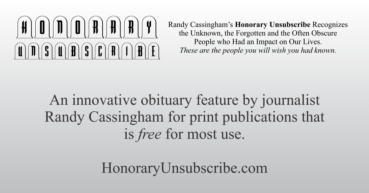 Print Syndication - Honorary Unsubscribe